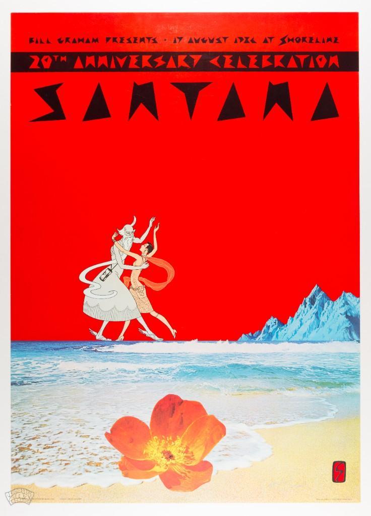 1986 David Singer Santana 20 Anniversary Signed Poster - May 05, 2022 ...
