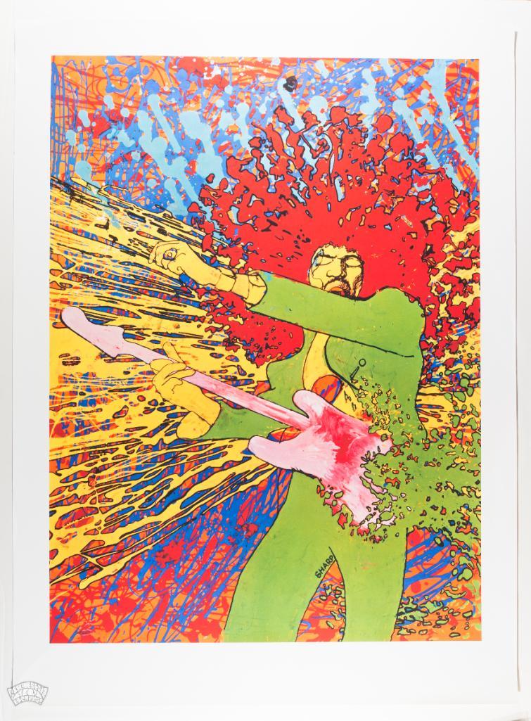 1971 Martin Sharp Jimi Hendrix Limited Edition Poster