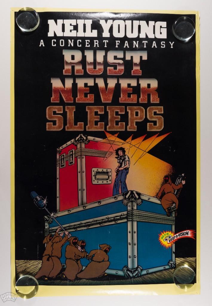 1979 Neil Young Rust Never Sleeps Film Promo Poster
