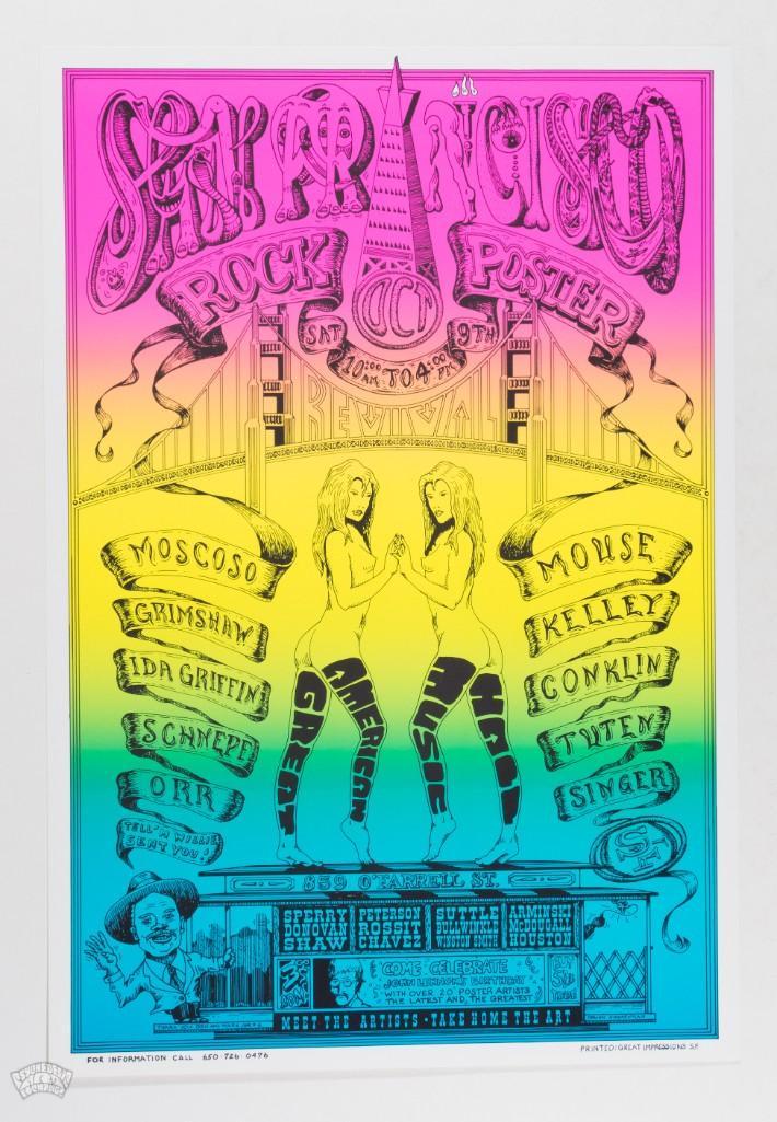 1999 San Francisco Rock Poster Revival Show Poster