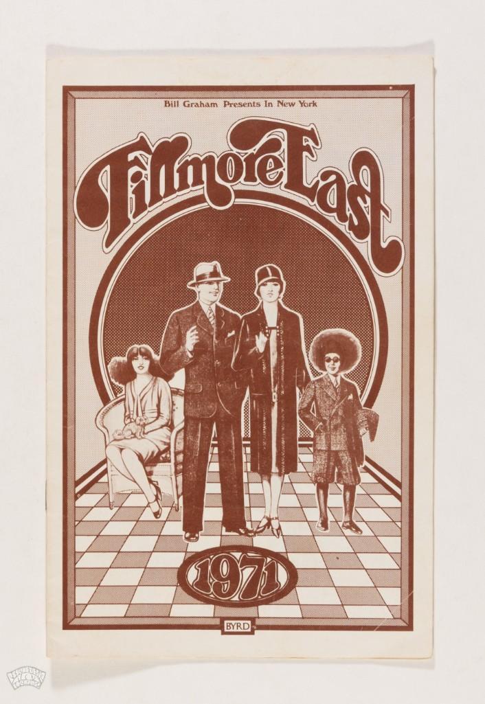 1971 Jethro Tull Fillmore East Program