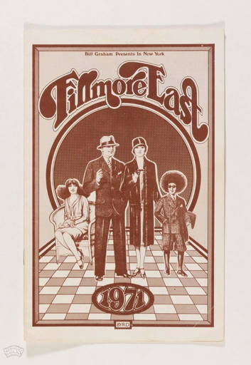 1971 Jethro Tull Fillmore East Program