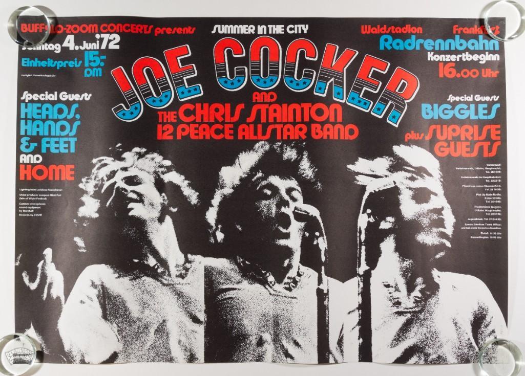 1972 Joe Cocker The Waldstadion Germany Poster