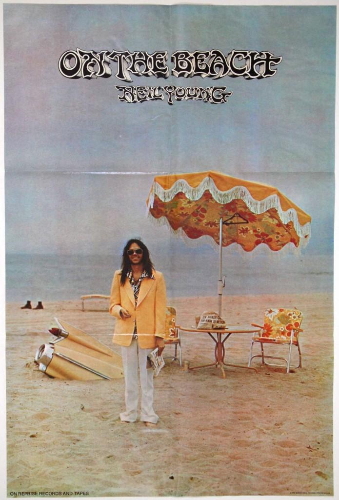 1974 Neil Young On The Beach Warner Bros Promo Poster (#0144) on Sep 25 ...