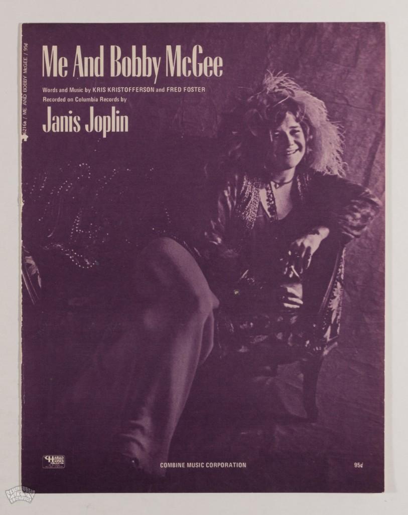 1971 Janis Joplin Me & Bobby Mcgee Vintage Sheet Music