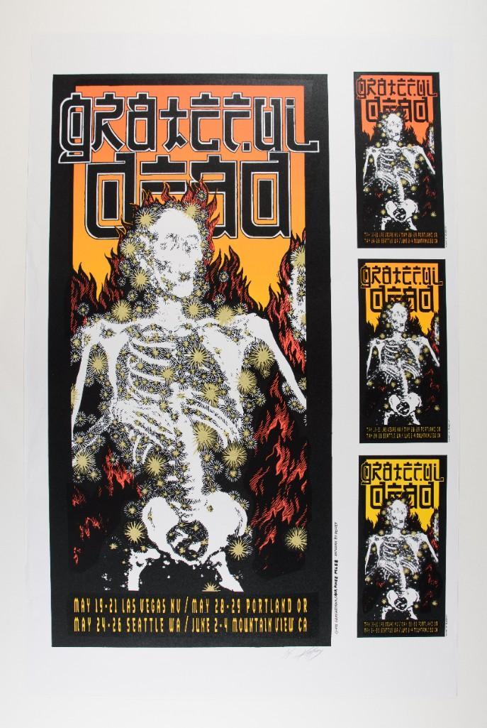 1995 Grateful Dead Spring Tour Ap Signed Poster