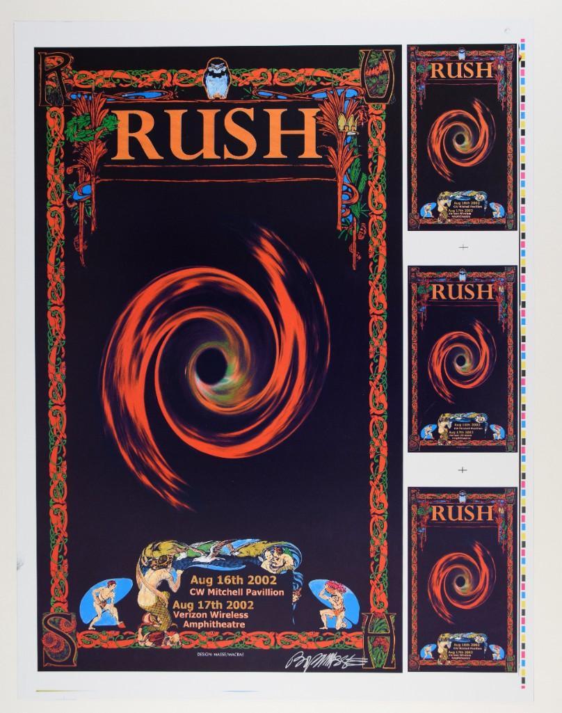 2002 Bob Masse Rush Texas Uncut Proof Signed Poster (#0042) on Dec 04 ...