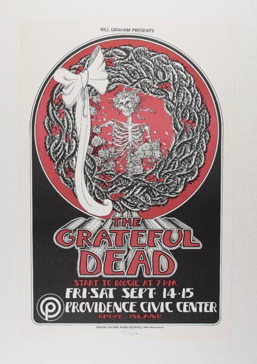 1973 Grateful Dead Providence Signed Poster