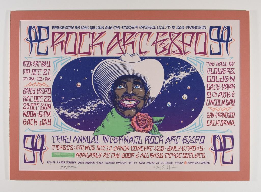 1994 Bob Schnepf SF Rock Art Expo Signed Poster Mounted (#0094) on Jan ...