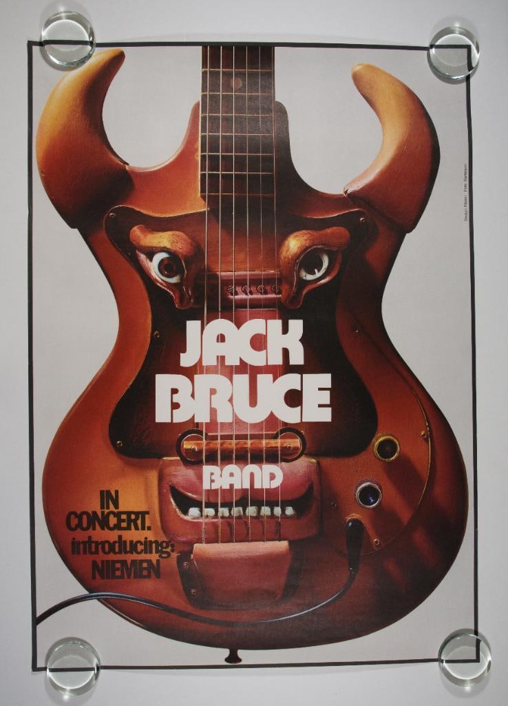 1971 Gunther Kieser Jack Bruce Large Tour Blank Poster Excellent 75 Auction