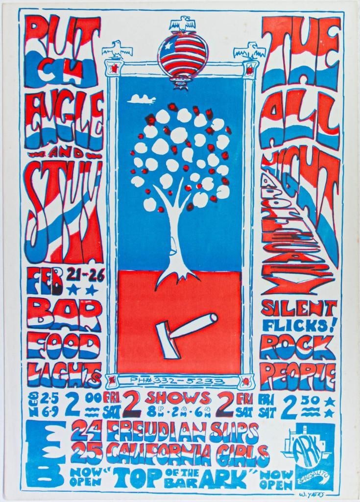 1967 Butch Engle & The Styx Slips The Ark Sausalito Poster Excellent 71 ...