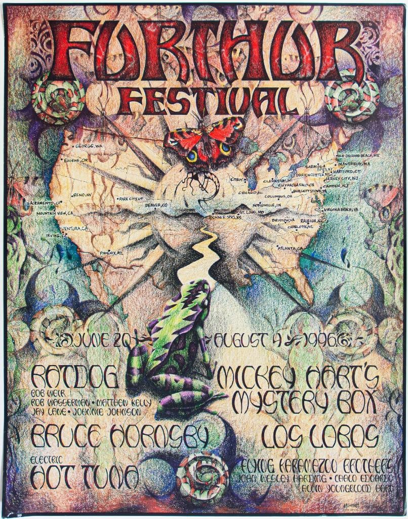 1996 Michael Everett Ratdog Hot Tuna Bruce Hornsby Los Lobos Furthur ...