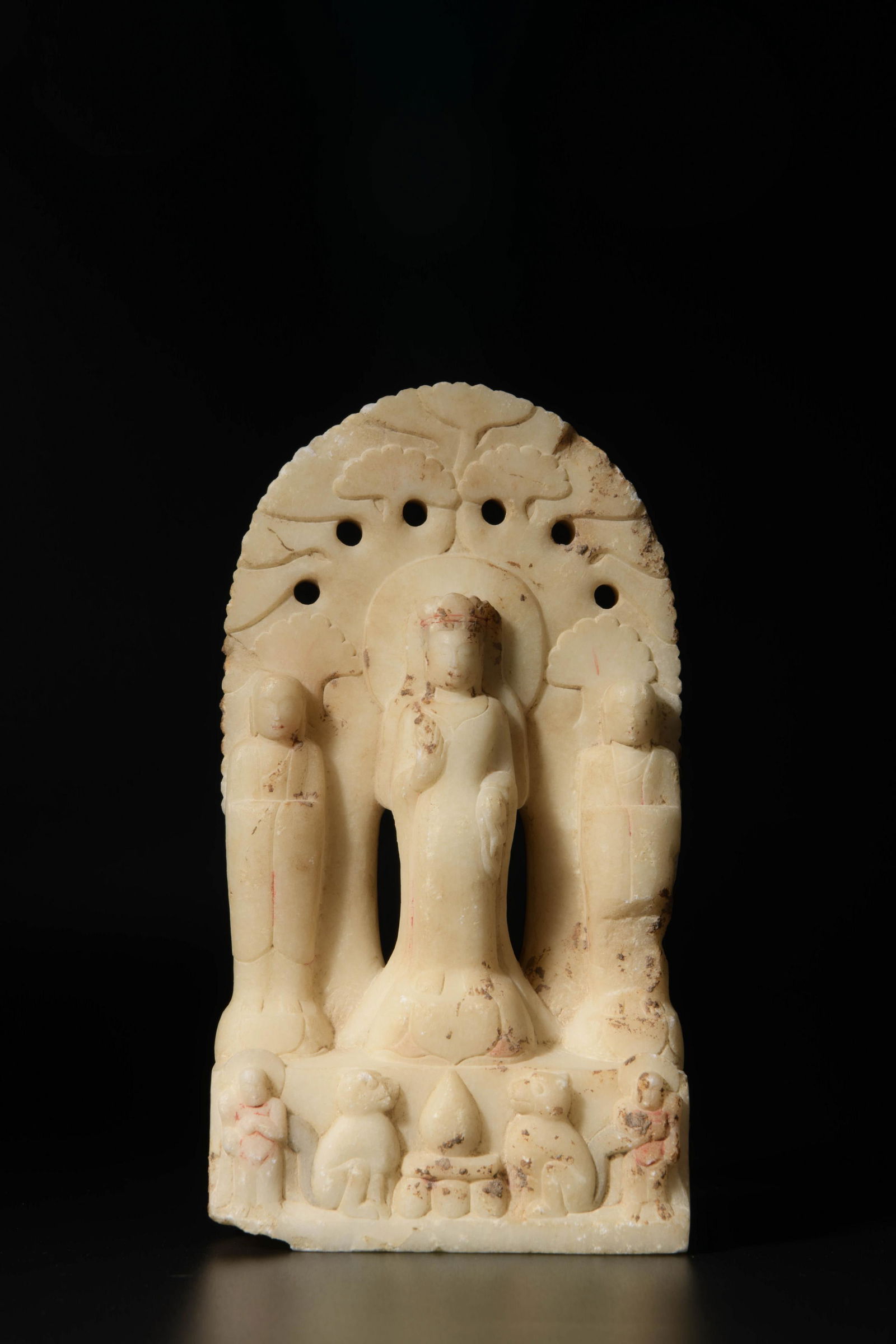 Carved Stone Statue of Triad - May 28, 2022 | Qing Tai International ...