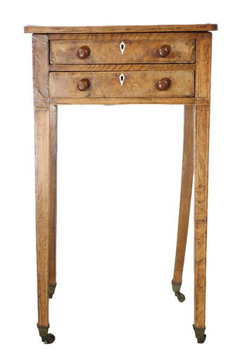 A Small Federal Style Table With Bone Inlay