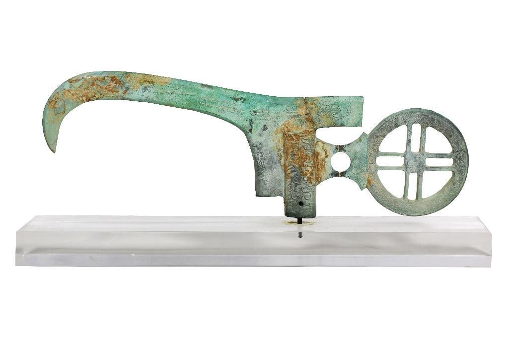 An Antique Chinese Bronze Ritual Sickle Auction