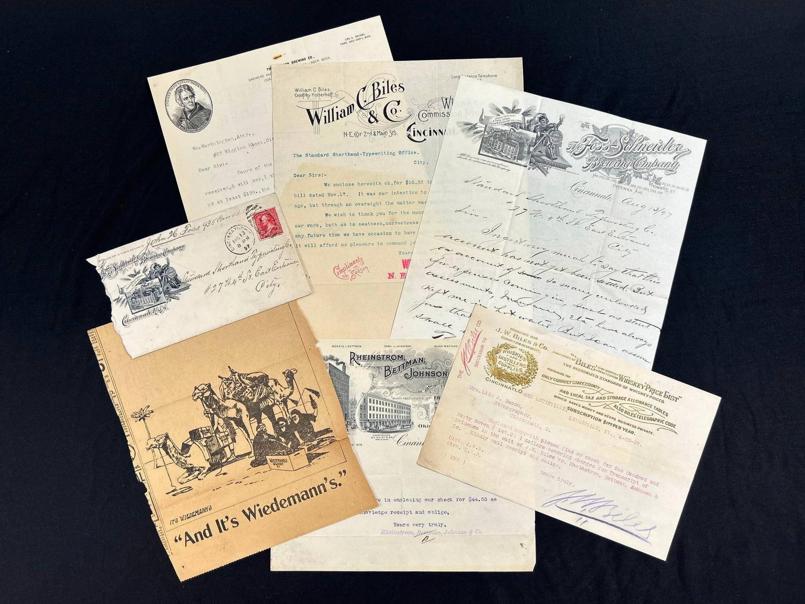 1890s Lot Of Antique Letters From Breweries And Liquor Companies Auction