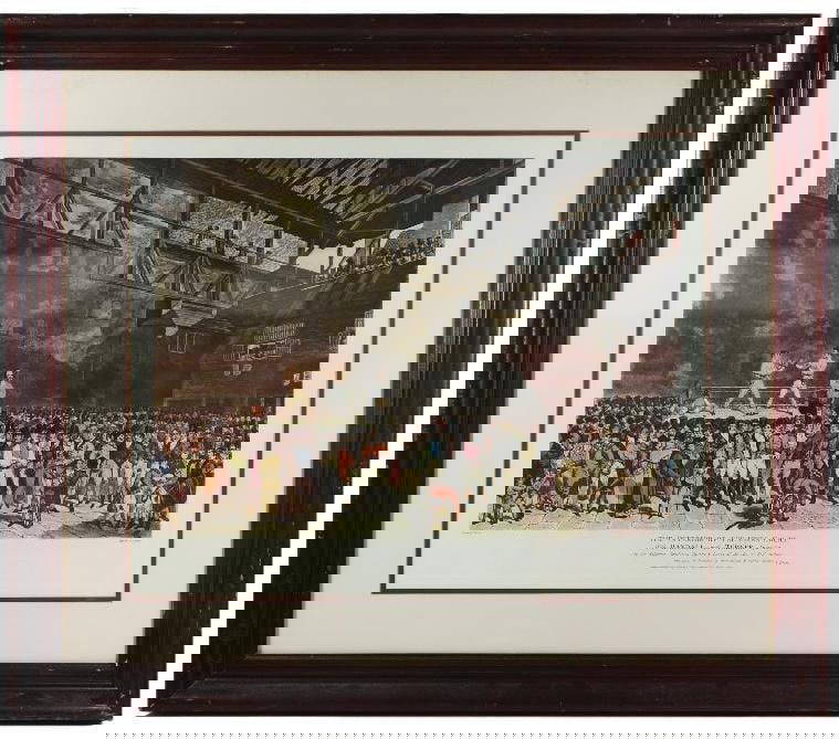 'the Interior Of The Fives Court' Colored Lithograph, C. Turner After T. Blake Auction