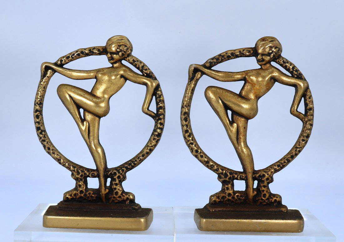 Antique Art Deco Nude Dancing Lady In Ring Auction