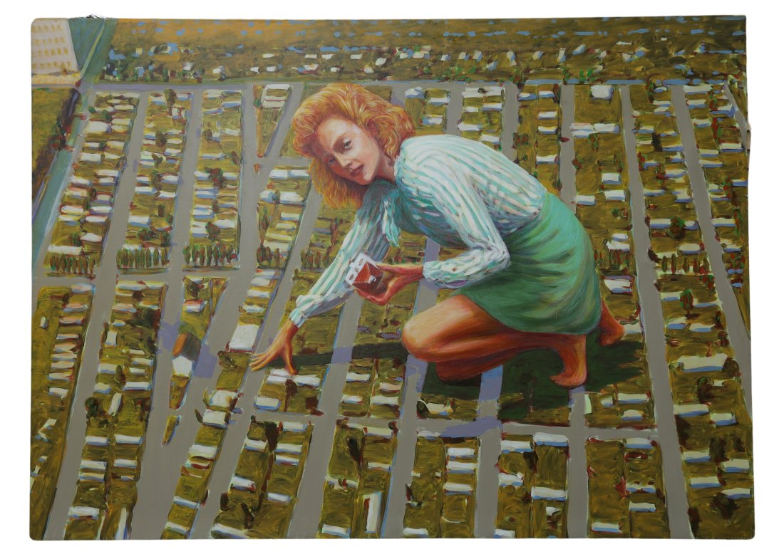 Vintage Large -1985 Oil On Canvas By Greg Drasler Auction