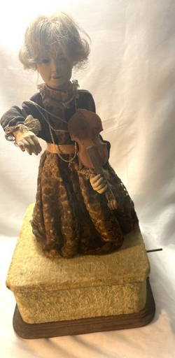 Antique French Automoton Girl With Violin