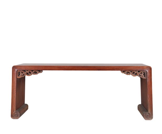 Qing Dynasty Huanghuali Chi Dragon Pattern Lower Scroll Qin Table