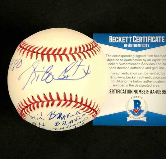Rico Carty Rare 8 Inscription Autograph Stat Signed Nl