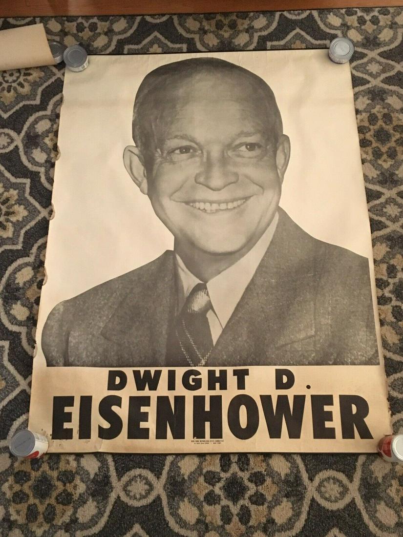 Rare Large Original Dwight D Eisenhower Campaign Poster - Jan 06, 2022 ...