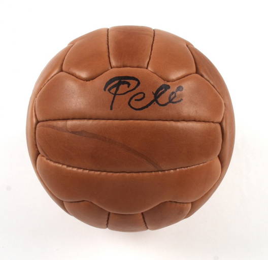 Rare Vintage Pele Signed 1950s World Cup Soccer Ball Ba