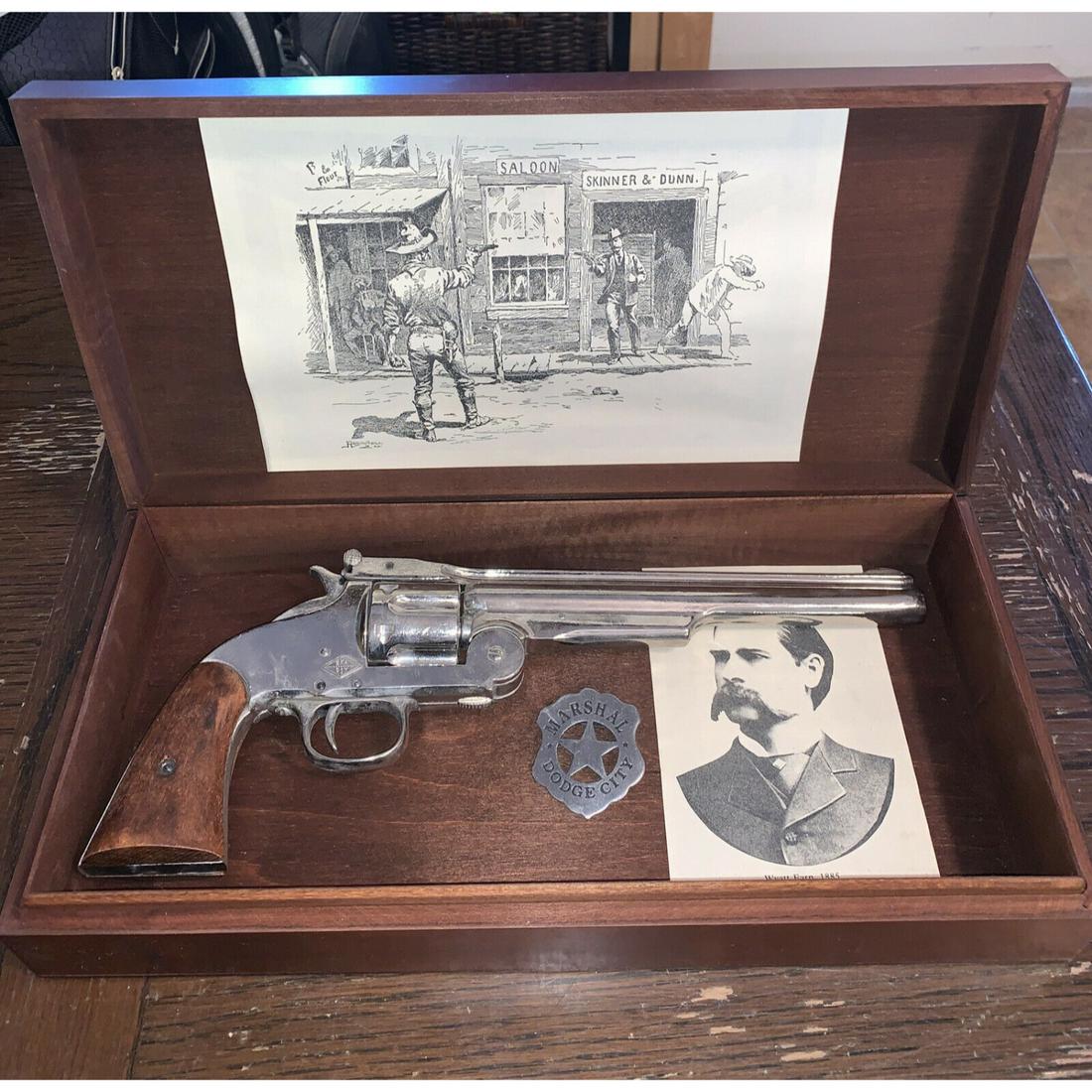Replica 1869 S&w Schofield Revolver Prop Gun (nickel) Wyatt Earp Jesse ...