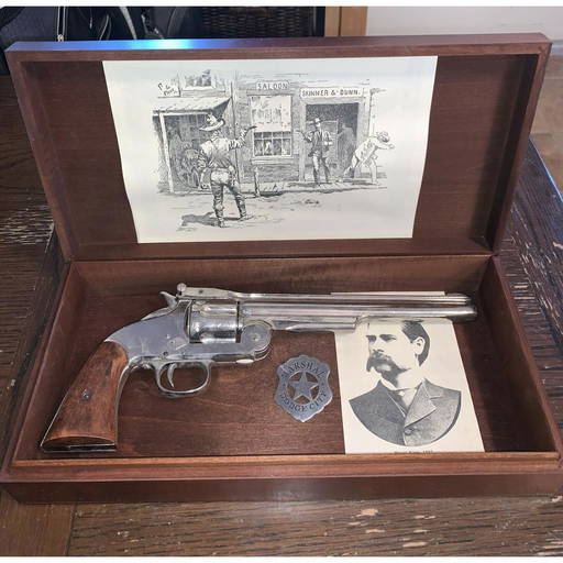 Replica 1869 S&w Schofield Revolver Prop Gun (nickel) Wyatt Earp Jesse ...