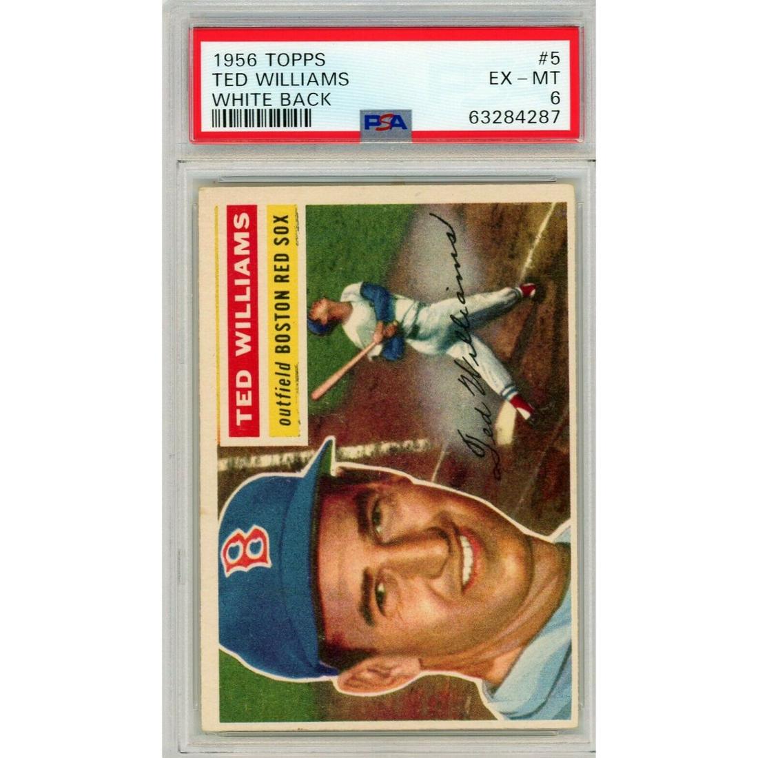 discount wholesale store 1956 TOPPS #5 TED WILLIAMS RED SOX HOF PSA 3