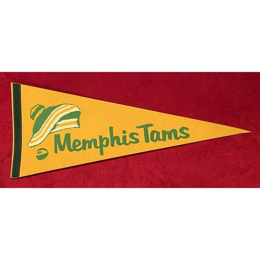 Vintage Le Memphis Tams Early Old Nba Aba Basketball 29" Full Size Pennant