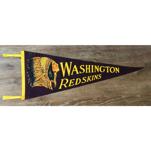 1940â€™s Vintage Washington Redskins Football Pennant Very Rare
