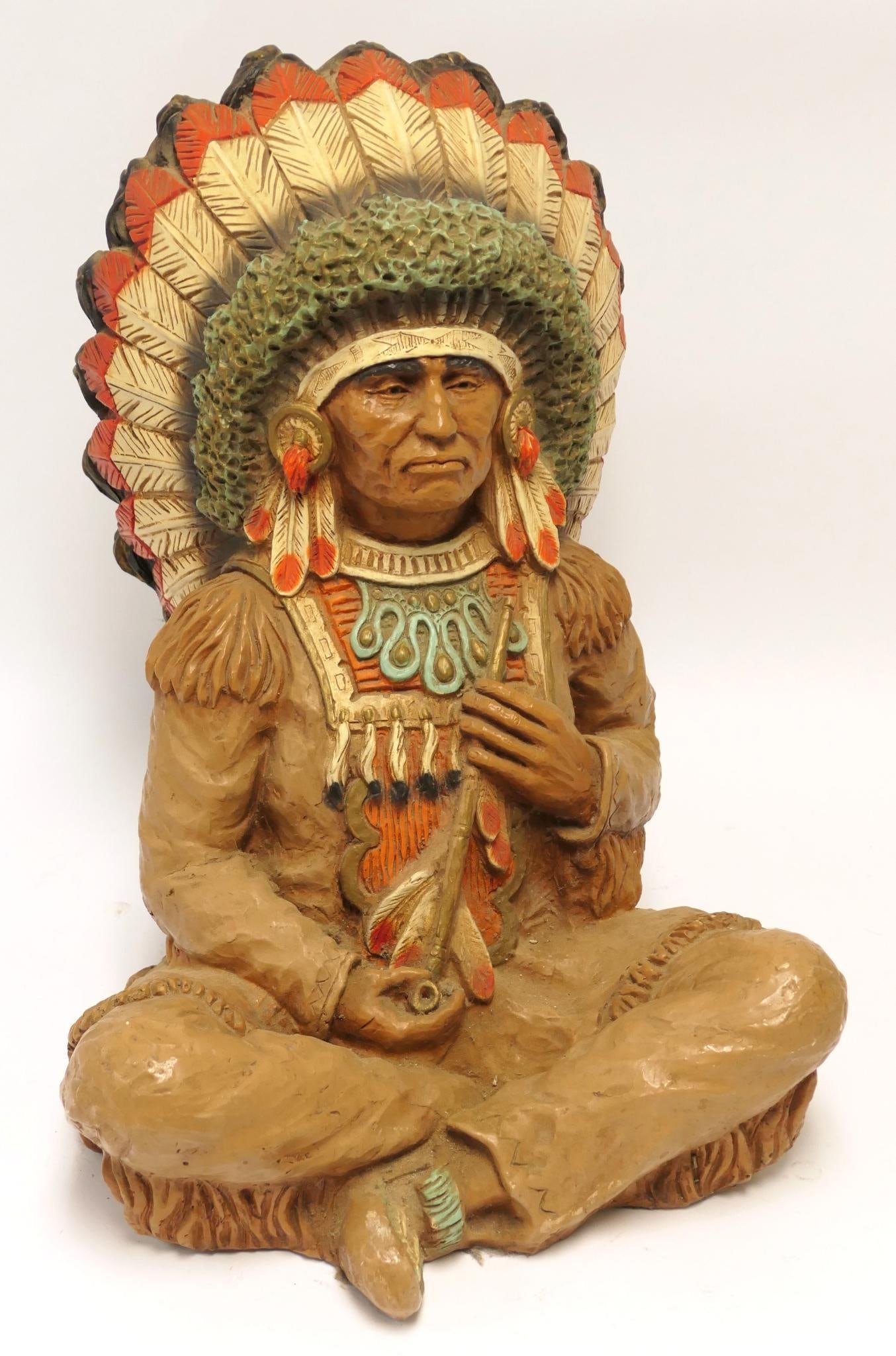 Native American Chief Statue Auction