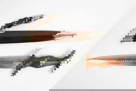 Wwii German Rad Dagger With Scabbard Auction