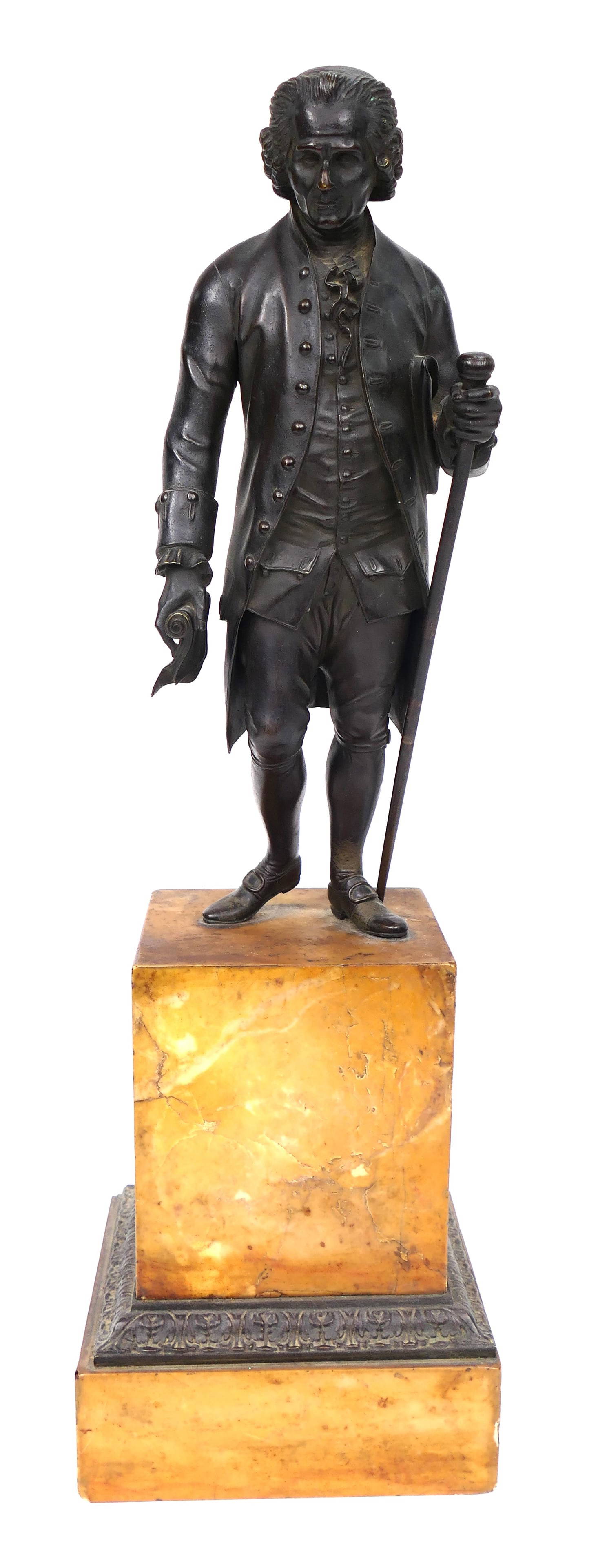 Jean-jacques Rousseau Bronze Sculpture Auction