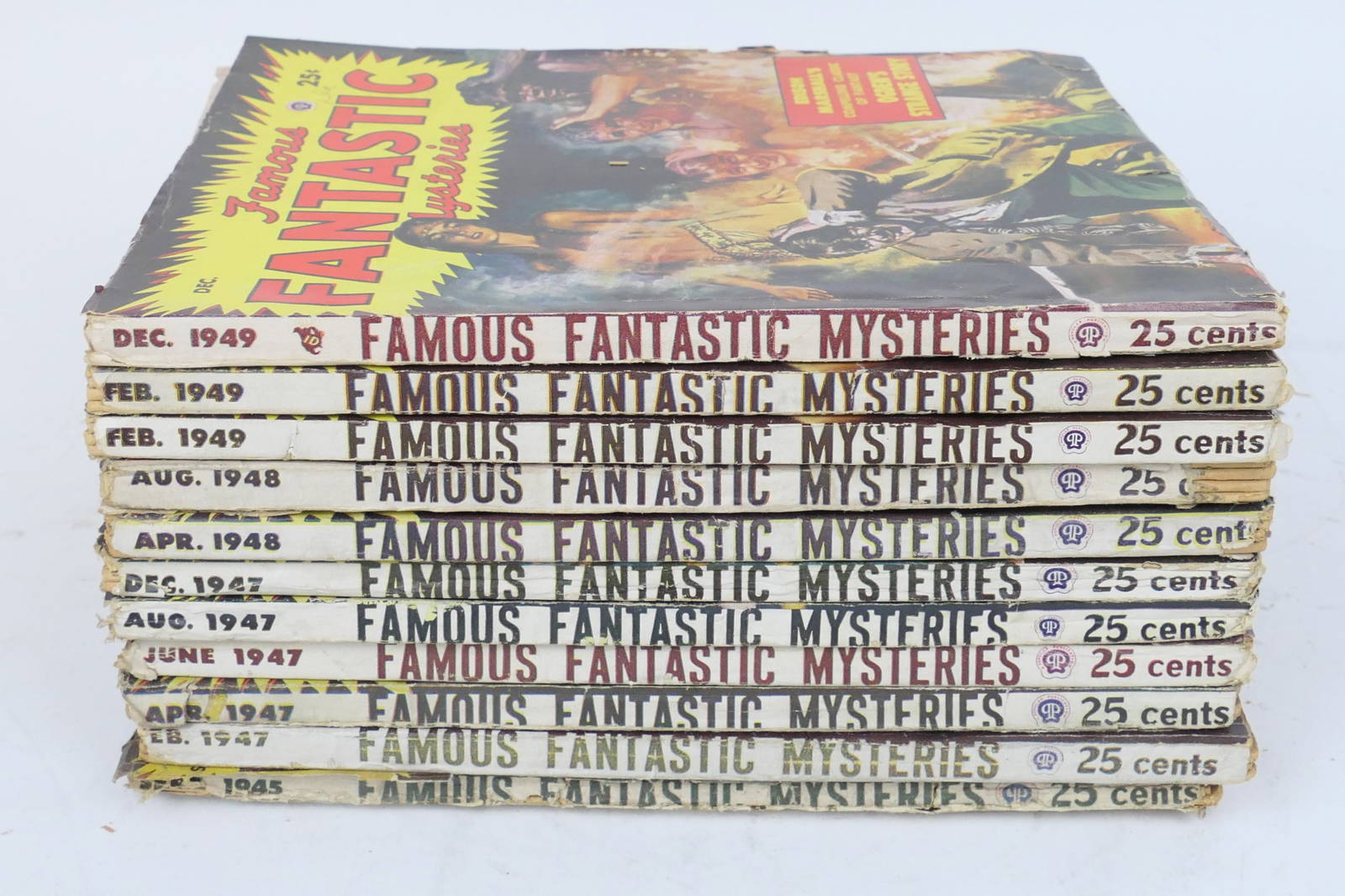 Eleven "famous Fantastic Mysteries" Pulp Magazines Auction
