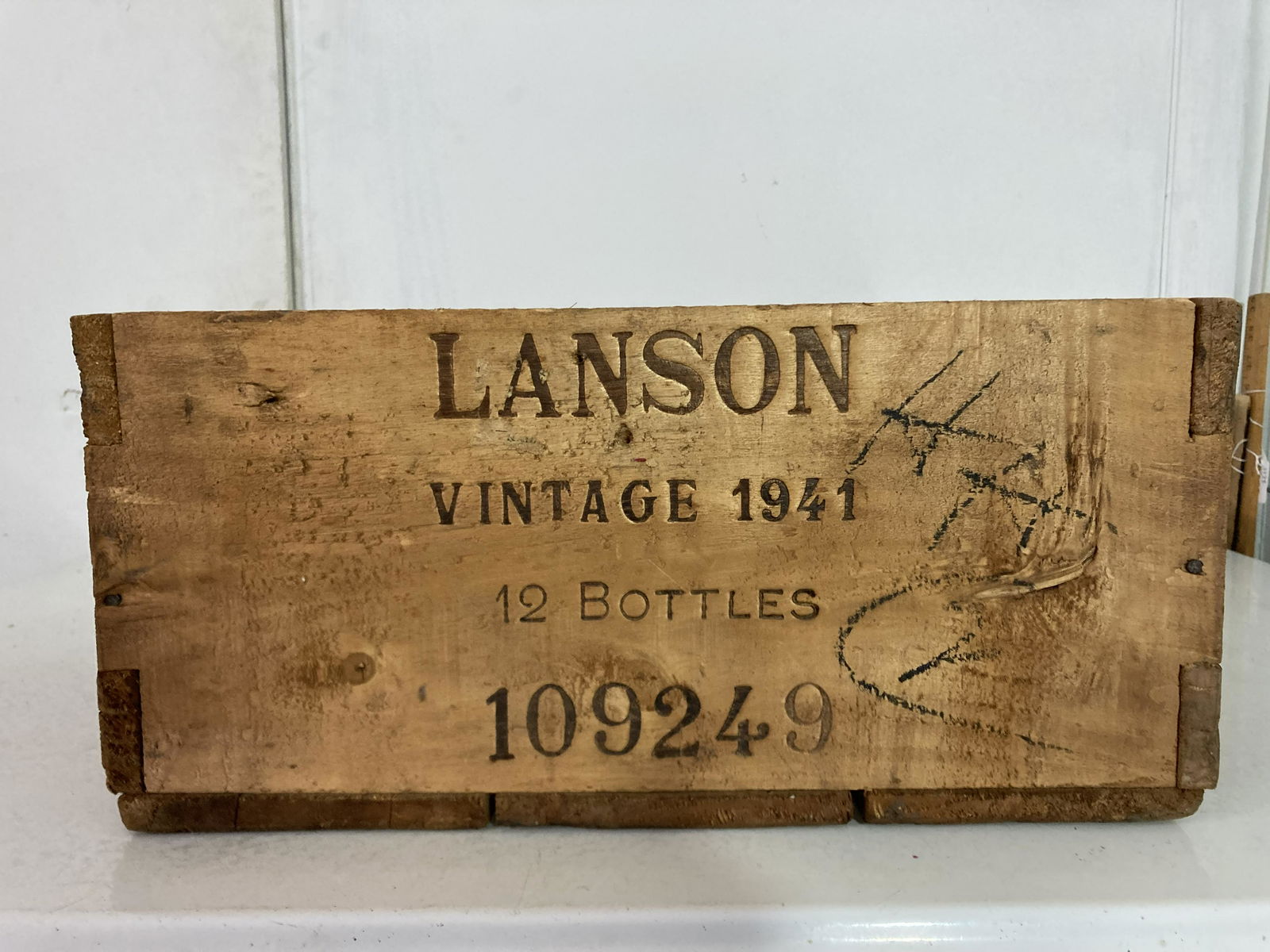 1941 Lanson Pere Et Fils Wooden Champagne Crate