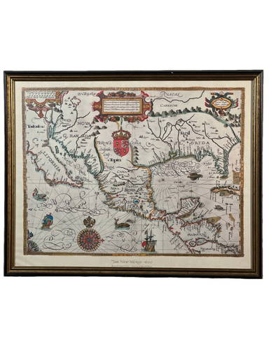 1600s Map Of The New World Drawn By Gabriel Tatton & Engraved By Benjamin Wright