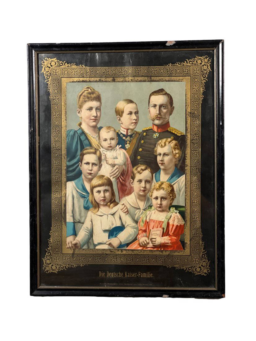 Antique Kaiser Wilhelm Imperial Family Of Germany Portrait Lithograph ...