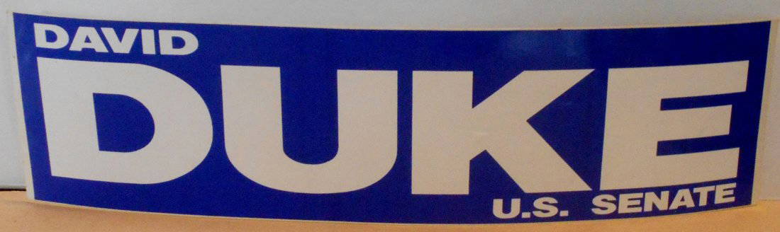 David Duke Bumper Sticker