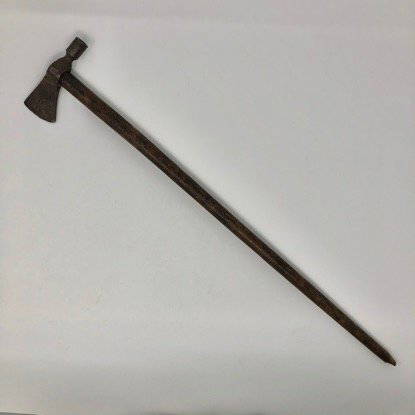 Iron Pipe Tomahawk With Original Handle, War Of 1812
