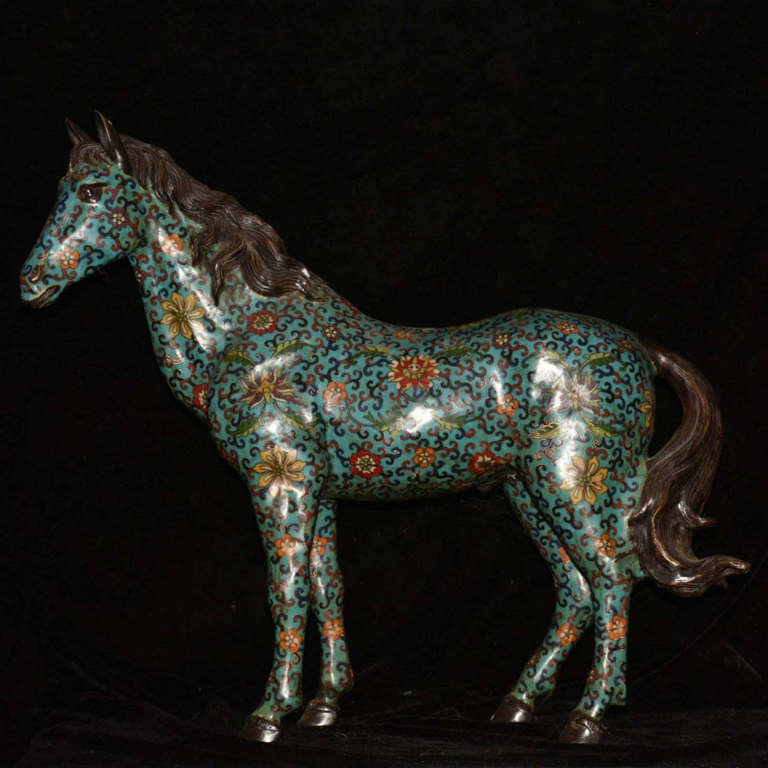 Pure Copper Cloisonne Cloisonne Filigree Single Horse Racing Ornament ...