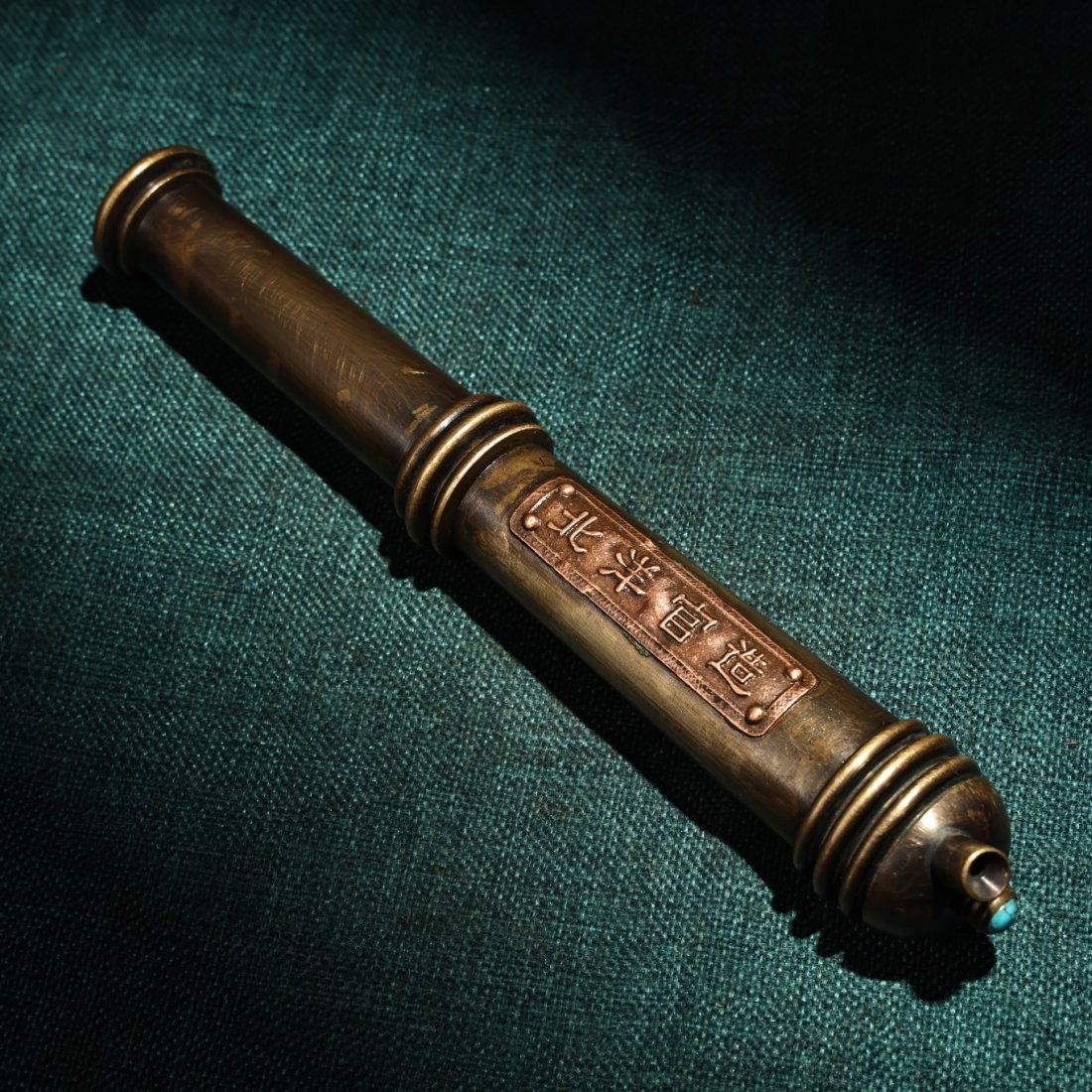 Pure Hand Made Copper Inlaid Gemstone House Fire Gun From The Late Qing ...