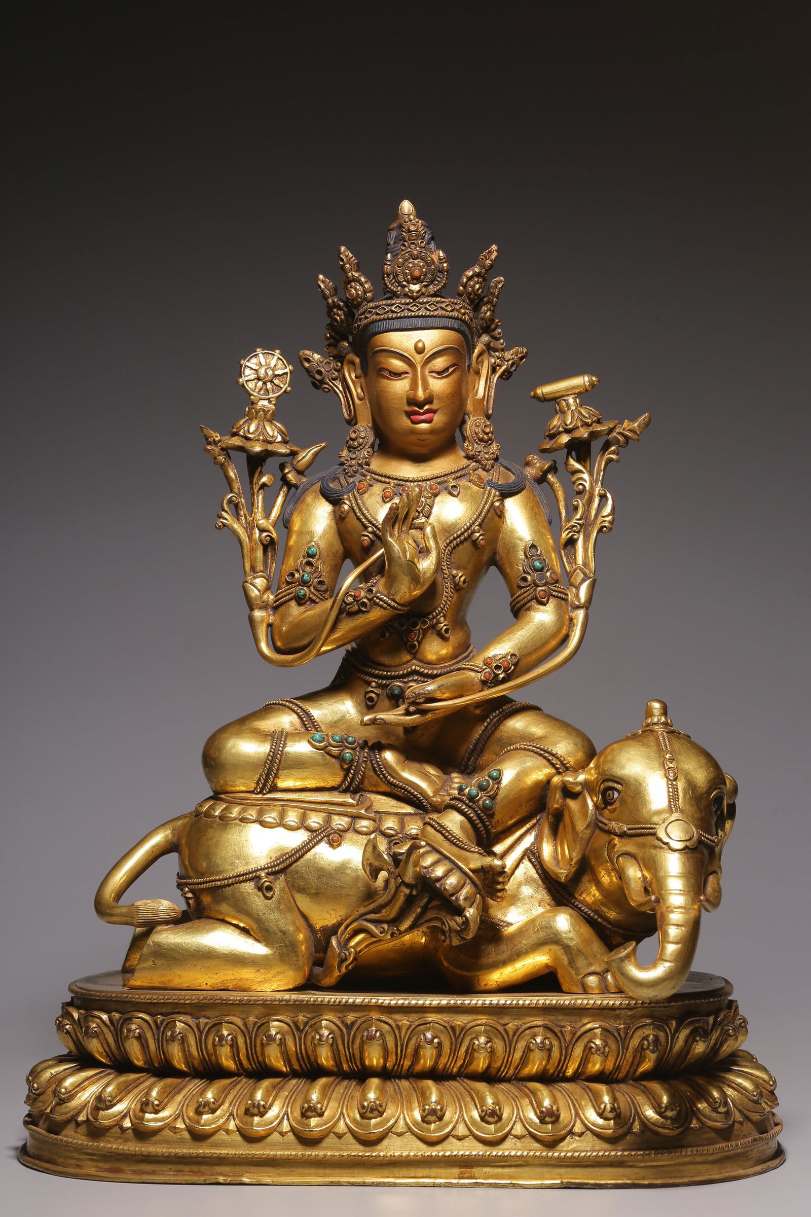 In The Qing Dynasty, The Statue Of Puxian Bodhisattva Inlaid With ...