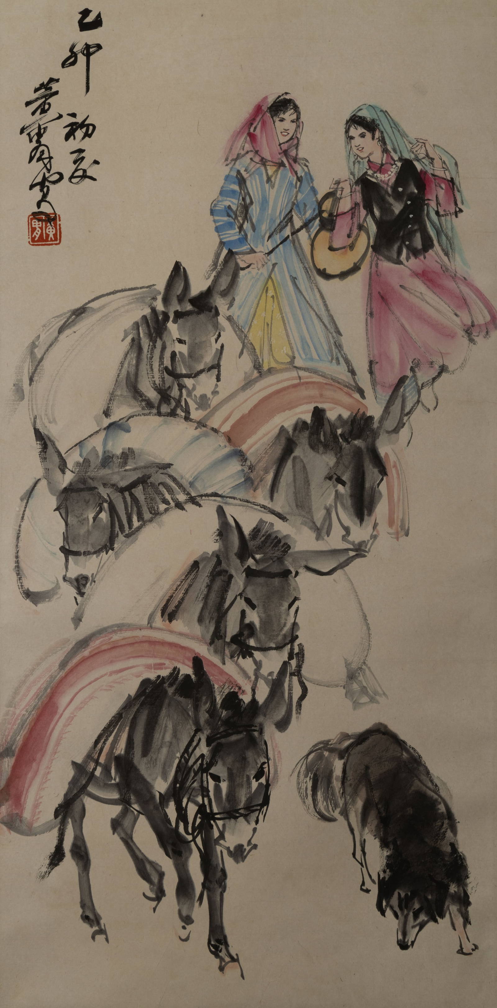 Huang Zhou's Traditional Chinese Painting Harvest Time Auction