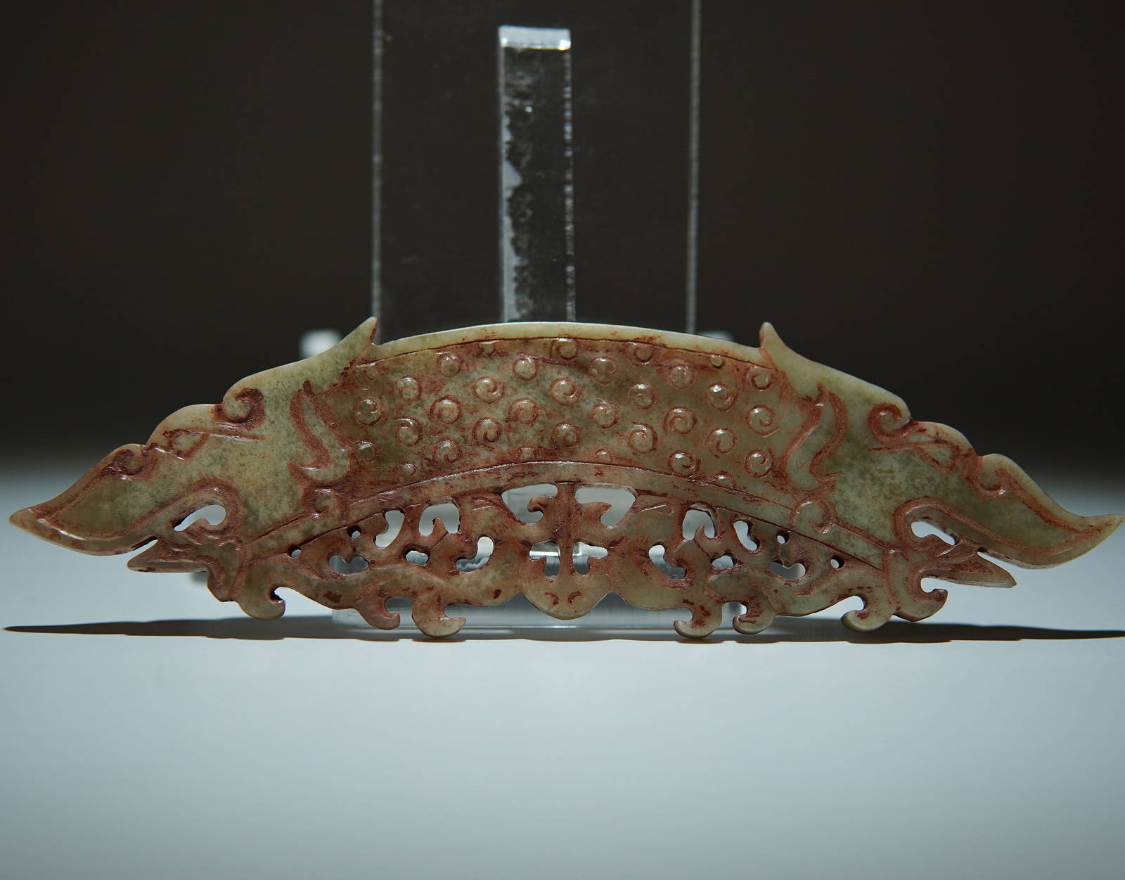 Han Jade Ornament With Double-dragon Auction