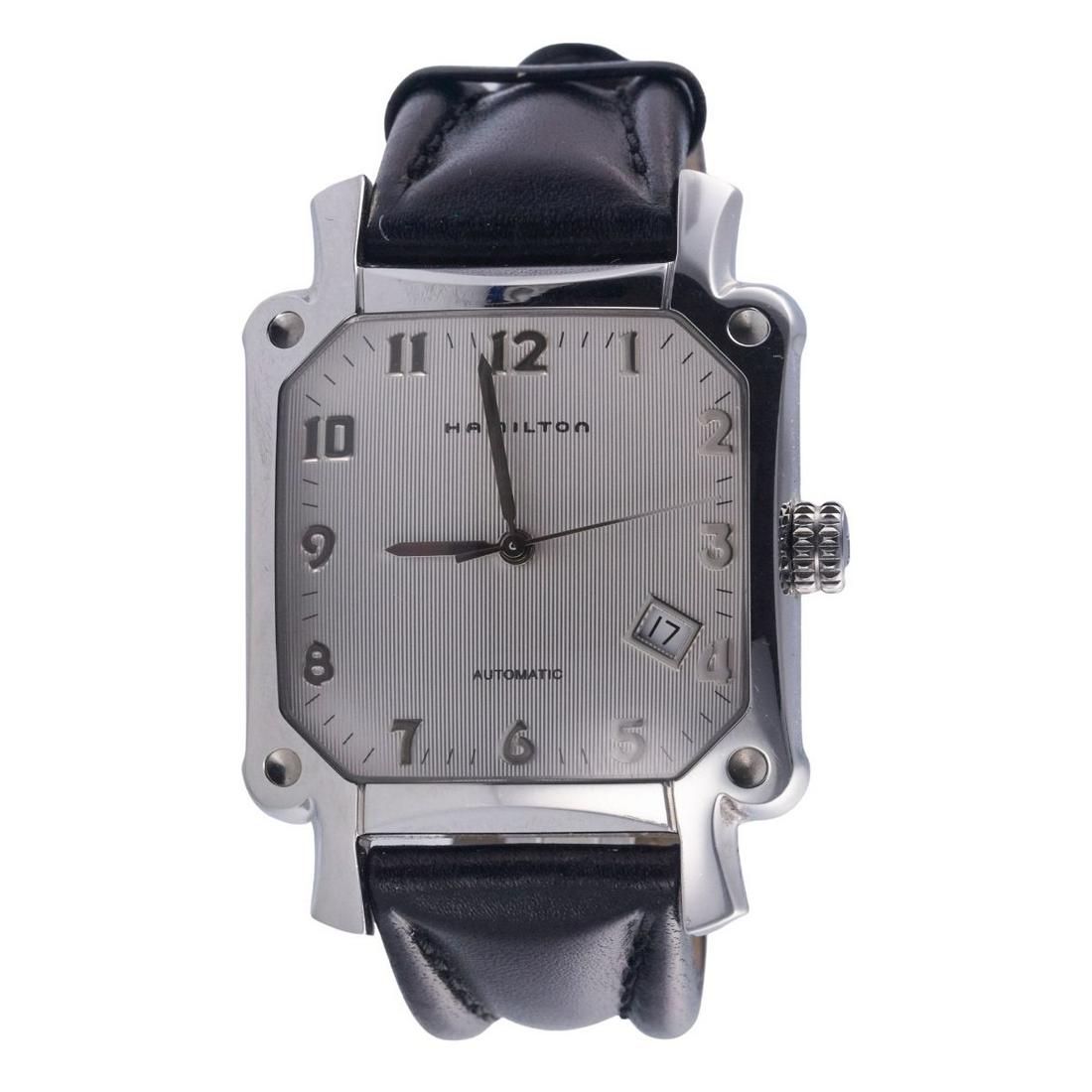 Hamilton Stainless Steel Square Automatic Watch 000221 Auction