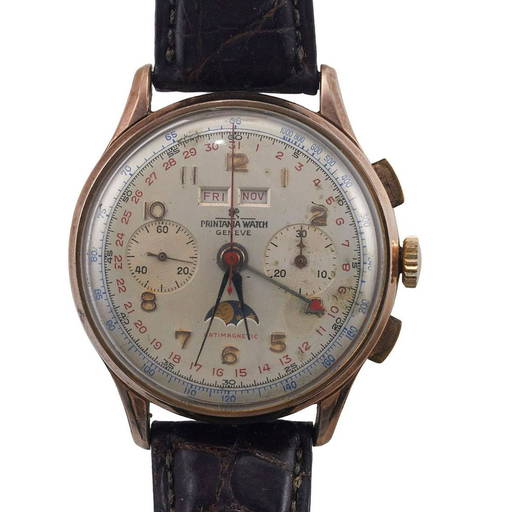 Swiss Triple Date Moonphase Chronograph Watch