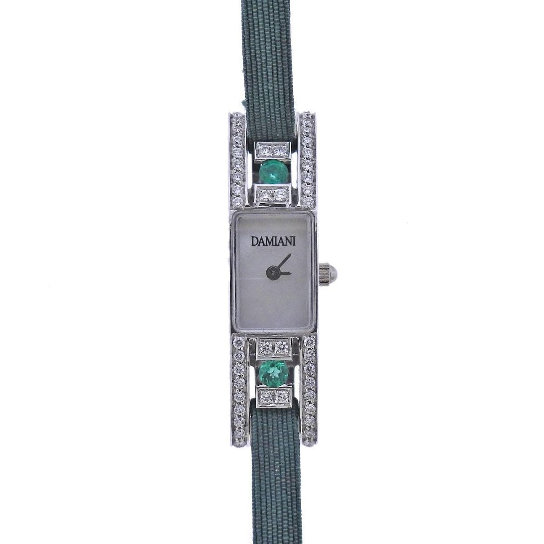 Damiani Gold Mop Diamond Emerald Quartz Ladies Watch Auction